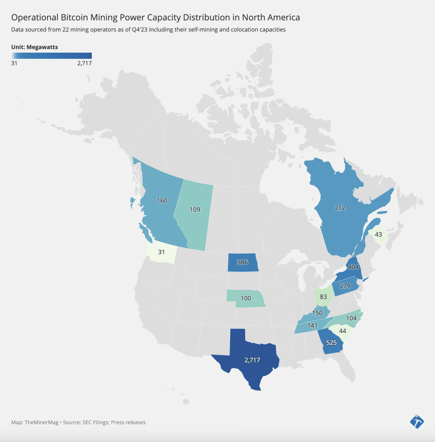 Mining Map Update: These Companies Operate 2.7 GW in Texas - TheMinerMag